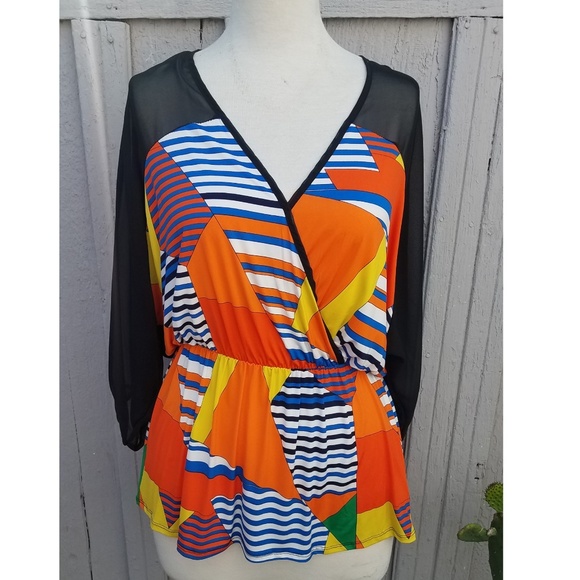 Tops | 3x Multi Color 34 Sleeve Top | Poshmark